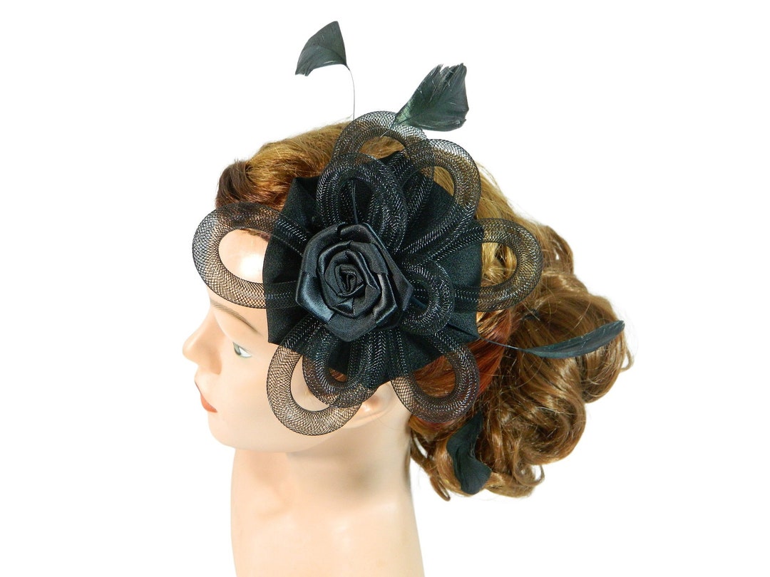 Goth Fascinator, Halloween Headpiece, Burlesque Headdress, Derby Hat ...
