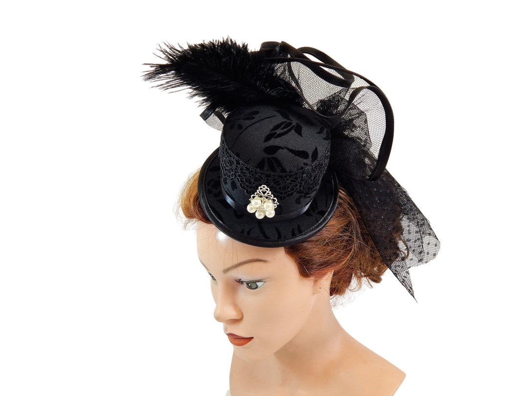Mini Tophat, Minihat, Halloween Costume Hat, Ladieshat, Small Derby Hat ...