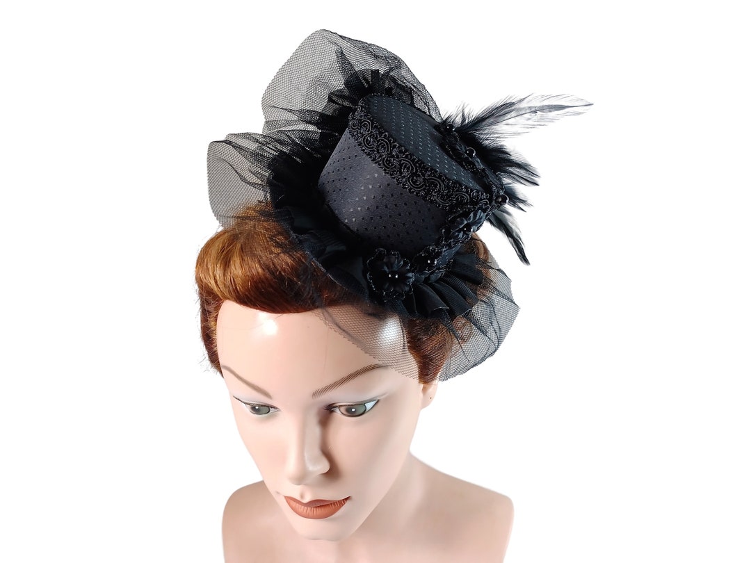 Mini Tophat, Minihat, Halloween Costume Hat, Ladieshat, Small Derby Hat ...
