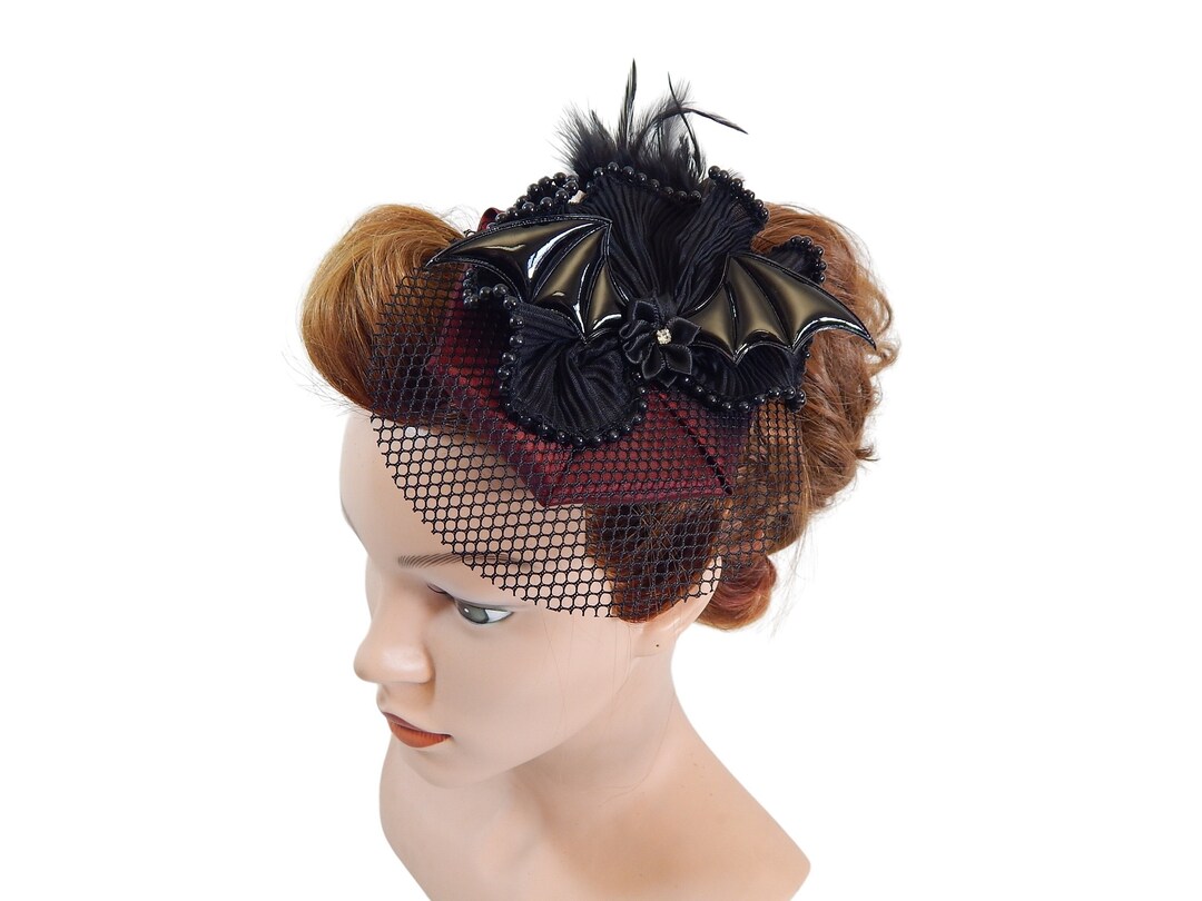 Goth Fascinator, Bat Wings, Romantic Headpiece, Burlesque Headdress ...