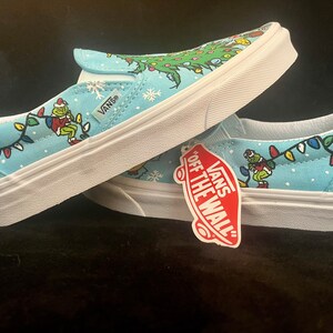 Grinch Themed Custom Vans - Etsy