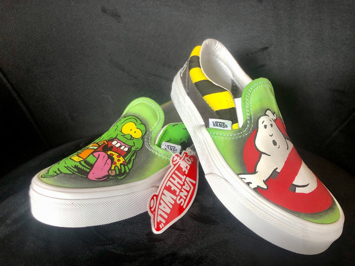 Ghostbuster Themed Painted Kids Vans - Etsy