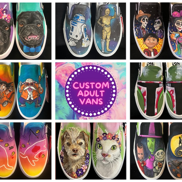 Custom Painted Vans - Etsy