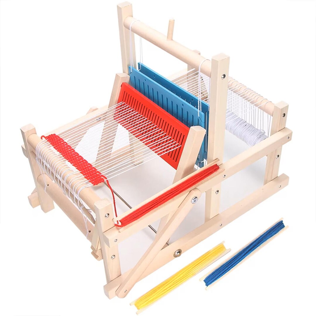 Mini Wooden Weaving Loom Kit – DIY Knitting & Weaving Tool, Craft Frame ...