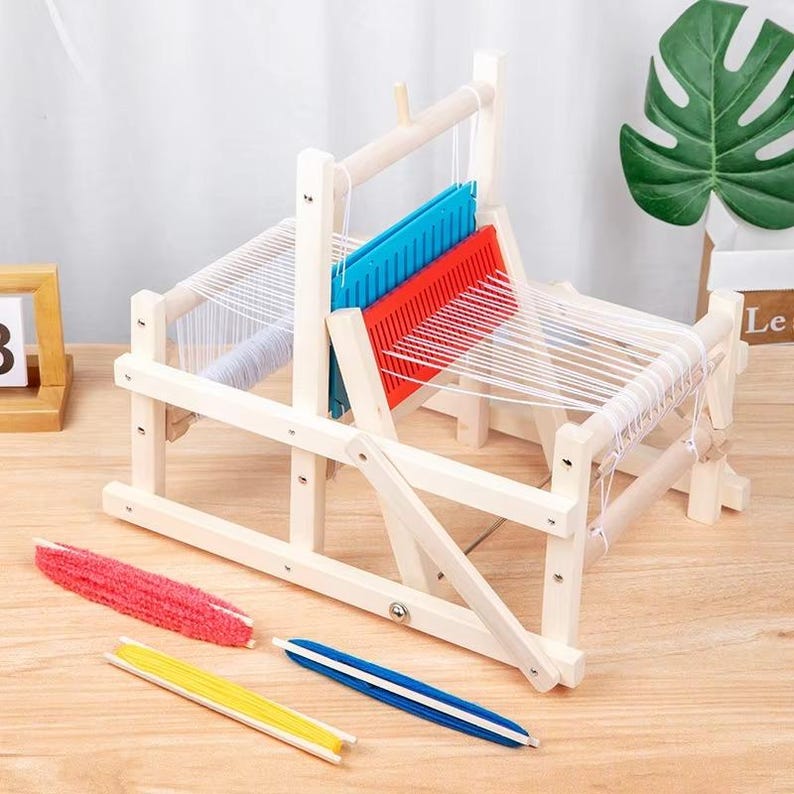 Mini Wooden Weaving Loom Kit – DIY Knitting & Weaving Tool, Craft Frame ...
