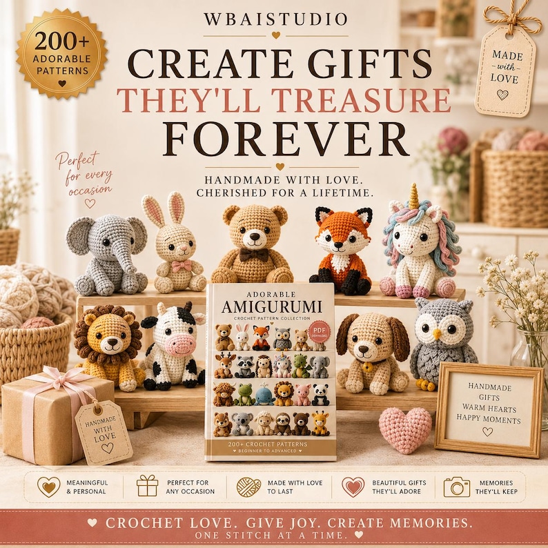 200+ Animal Amigurumi Crochet Patterns Bundle | No Sew Crochet PDF ...