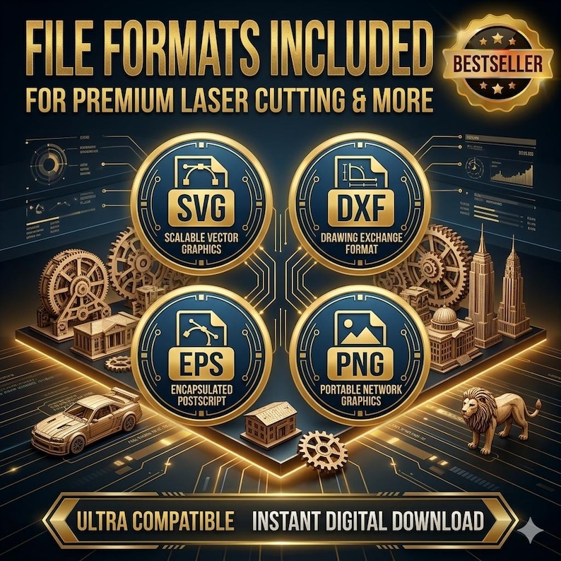700,000+ Laser Cut Designs Bundle | DXF EPS Png Files | Cnc Router ...