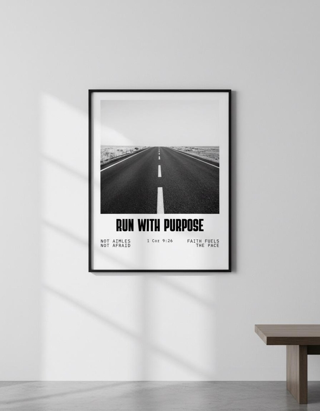 Run With Purpose Bible-inspired Print | Modern Christian Decor, Instant ...