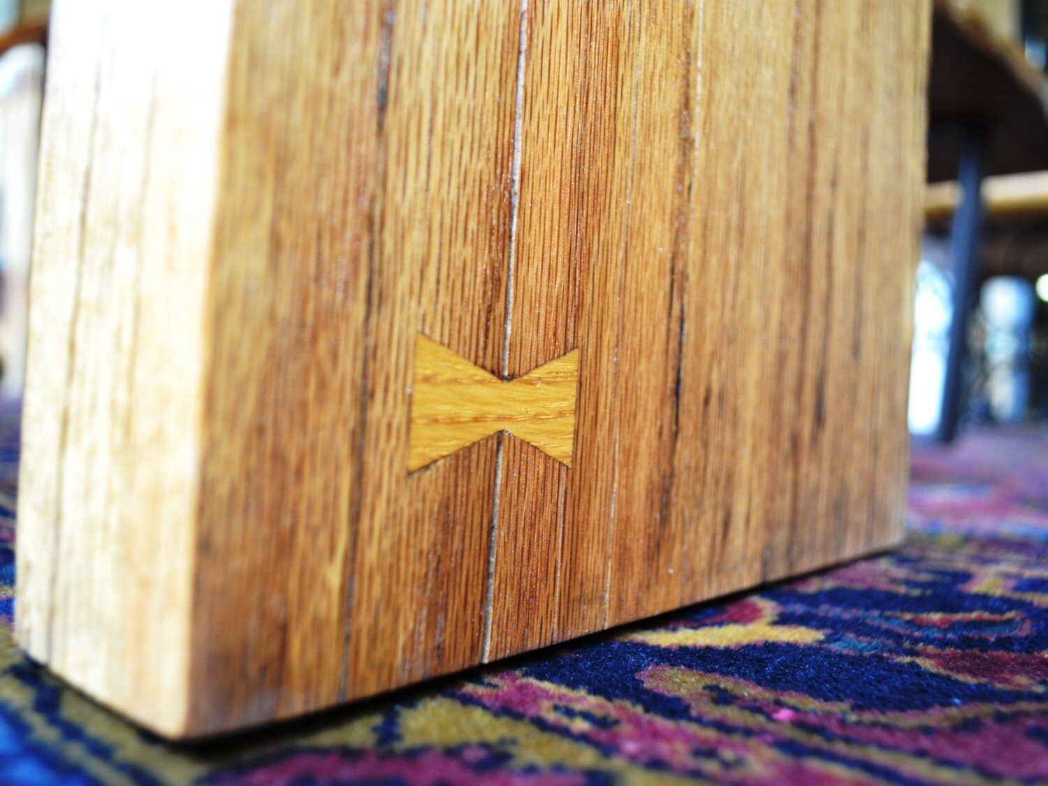 Contemporary Waterfall Table, Oak Sofa Table, Live Edge Table, Wood End ...