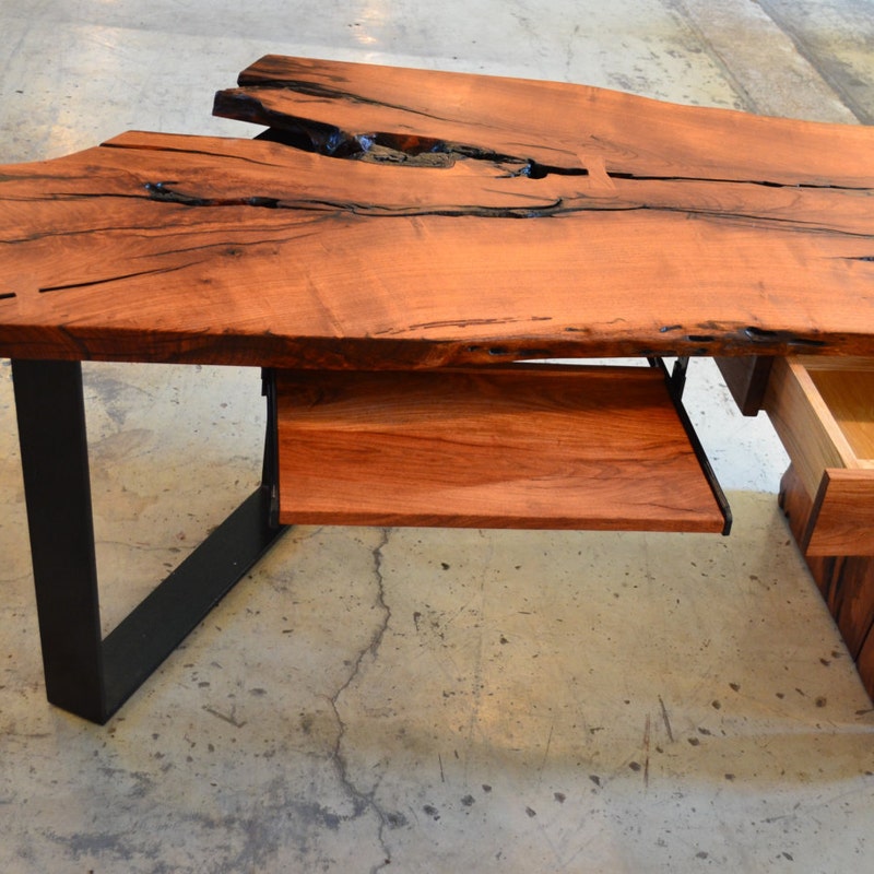 Wood Slab Desk - Etsy
