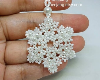 Snowflake Tutorial, Khione, Pendant Tutorial, Beading Pattern ...