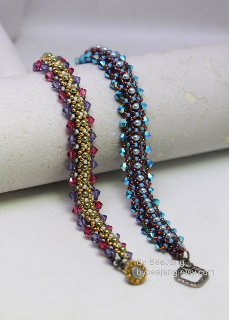 Beading Patterns, Marya Bracelet, Beading Tutorials, Beadweaving Tutorials, Digital Download ...