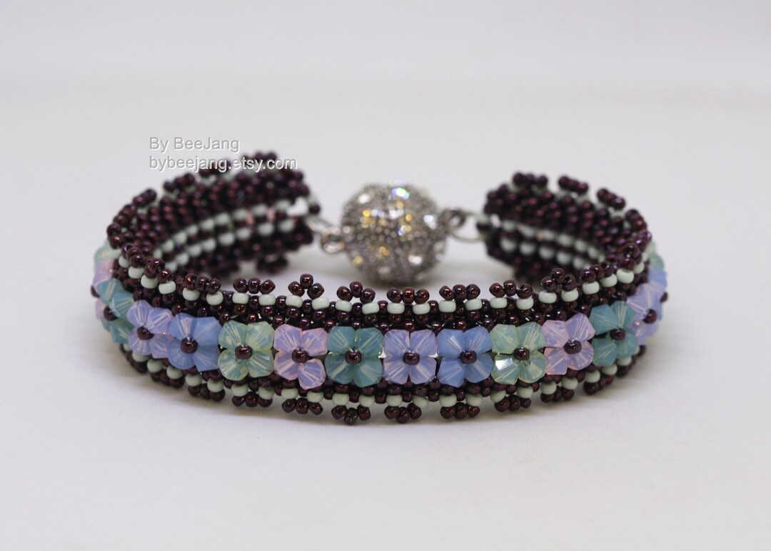 Beading Pattern, Zahra Bracelet, Beadweaving Tutorials, Digital ...