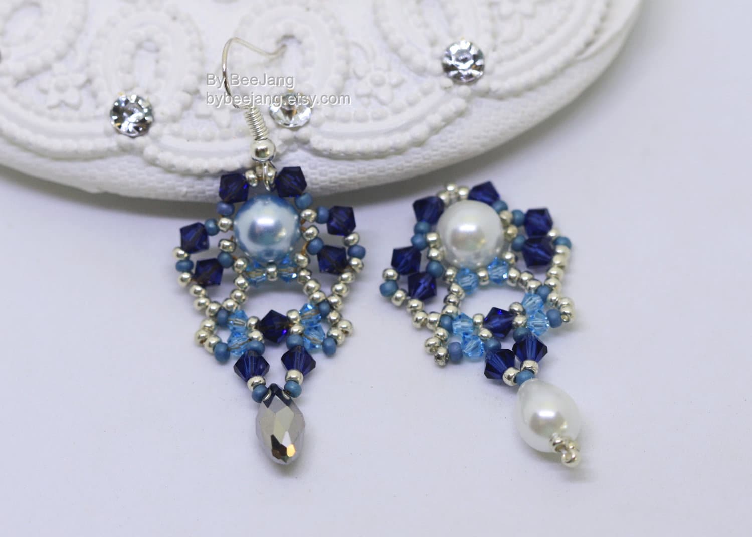 Earrings Tutorials Daena Beading Pattern PDF | Etsy