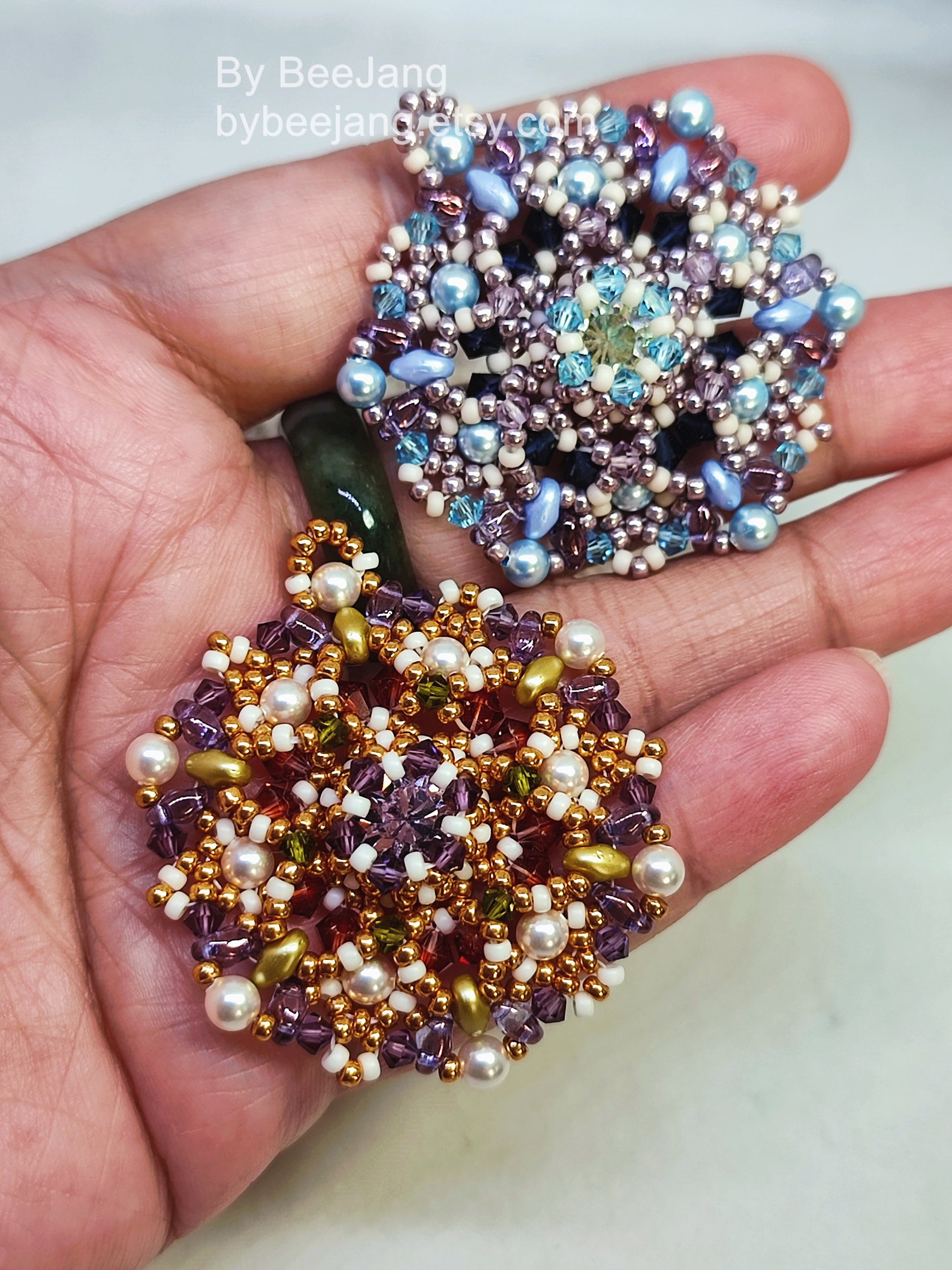 Penndant Pattern, Ophelia, Beading Tutorials, Digital Download, PDF - Etsy