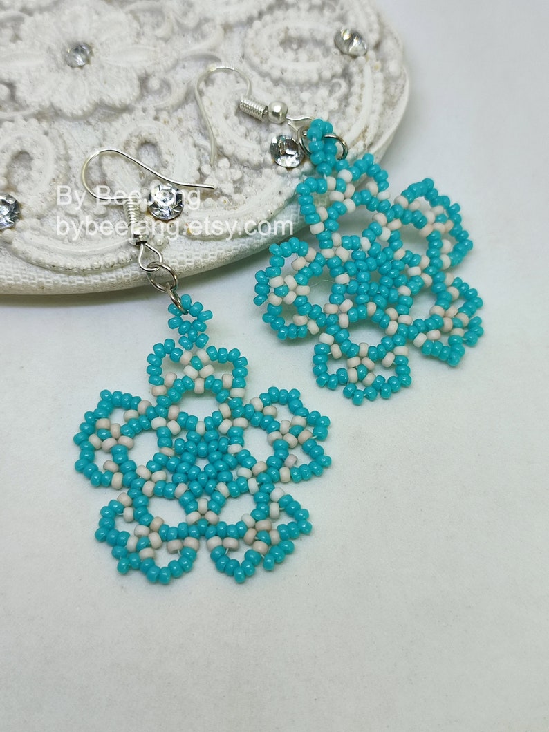 Earrings Pattern Hana Earrings Beading Tutorials PDF - Etsy