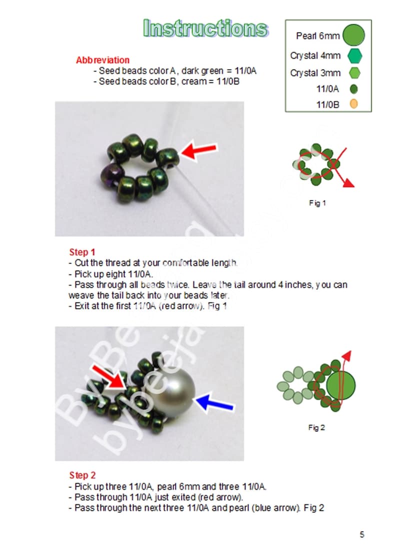 Beading Pattern Ariana Bracelet Tutorial Digital - Etsy