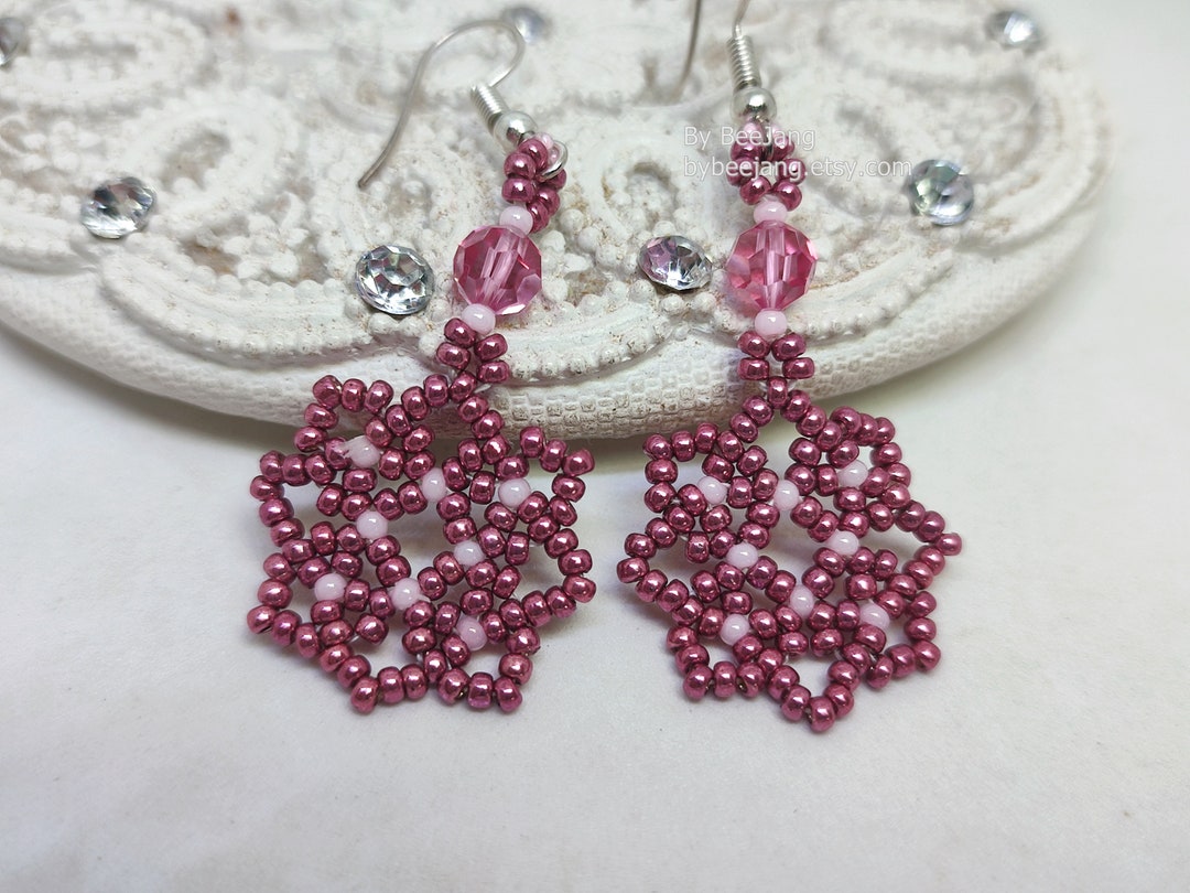 Beading Pattern, Little Stars, Earrings Tutorial, PDF Digital Download ...