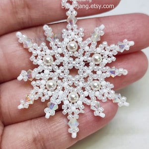 Snowflake Tutorial, Khione, Pendant Tutorial, Beading Pattern ...