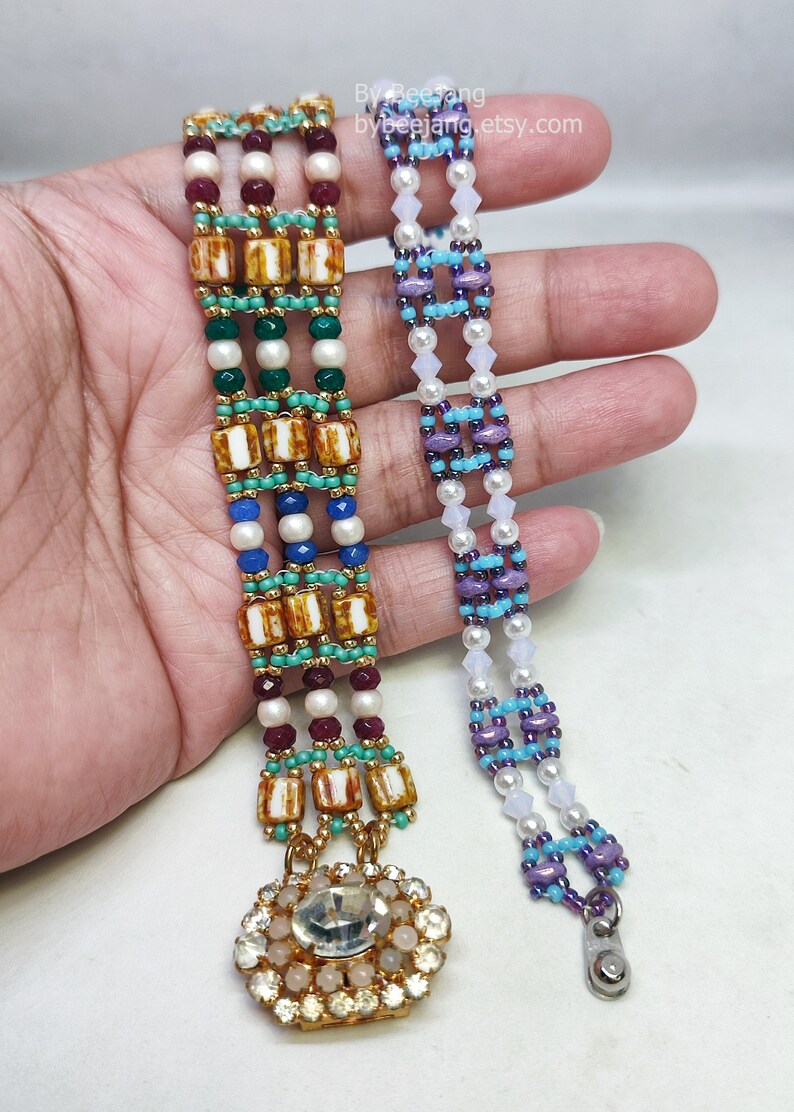 Beading Pattern - Isla - Bracelet Tutorial - Digital Download - PDF - Etsy