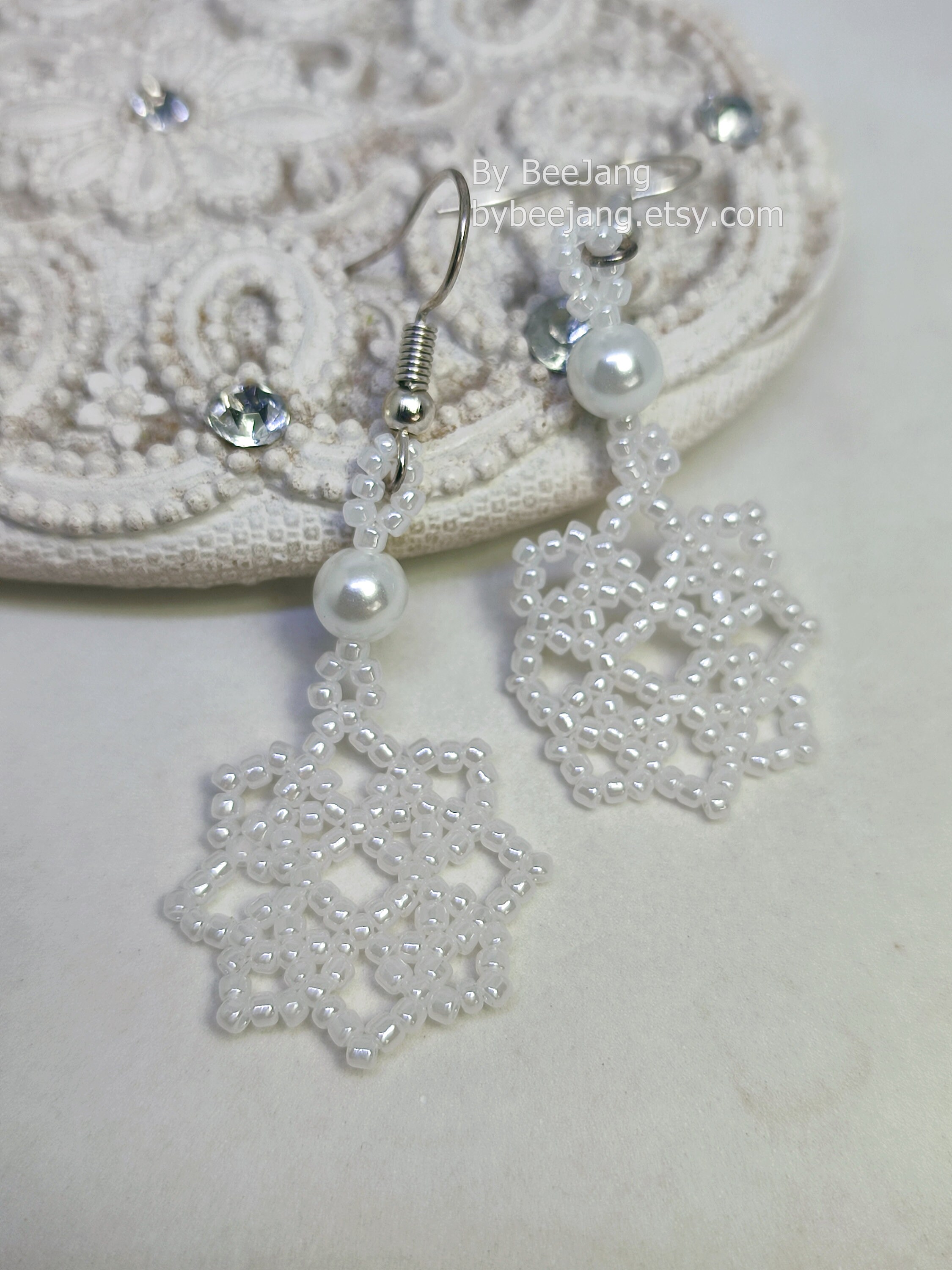 Beading Pattern, Little Stars, Earrings Tutorial, PDF Digital Download ...