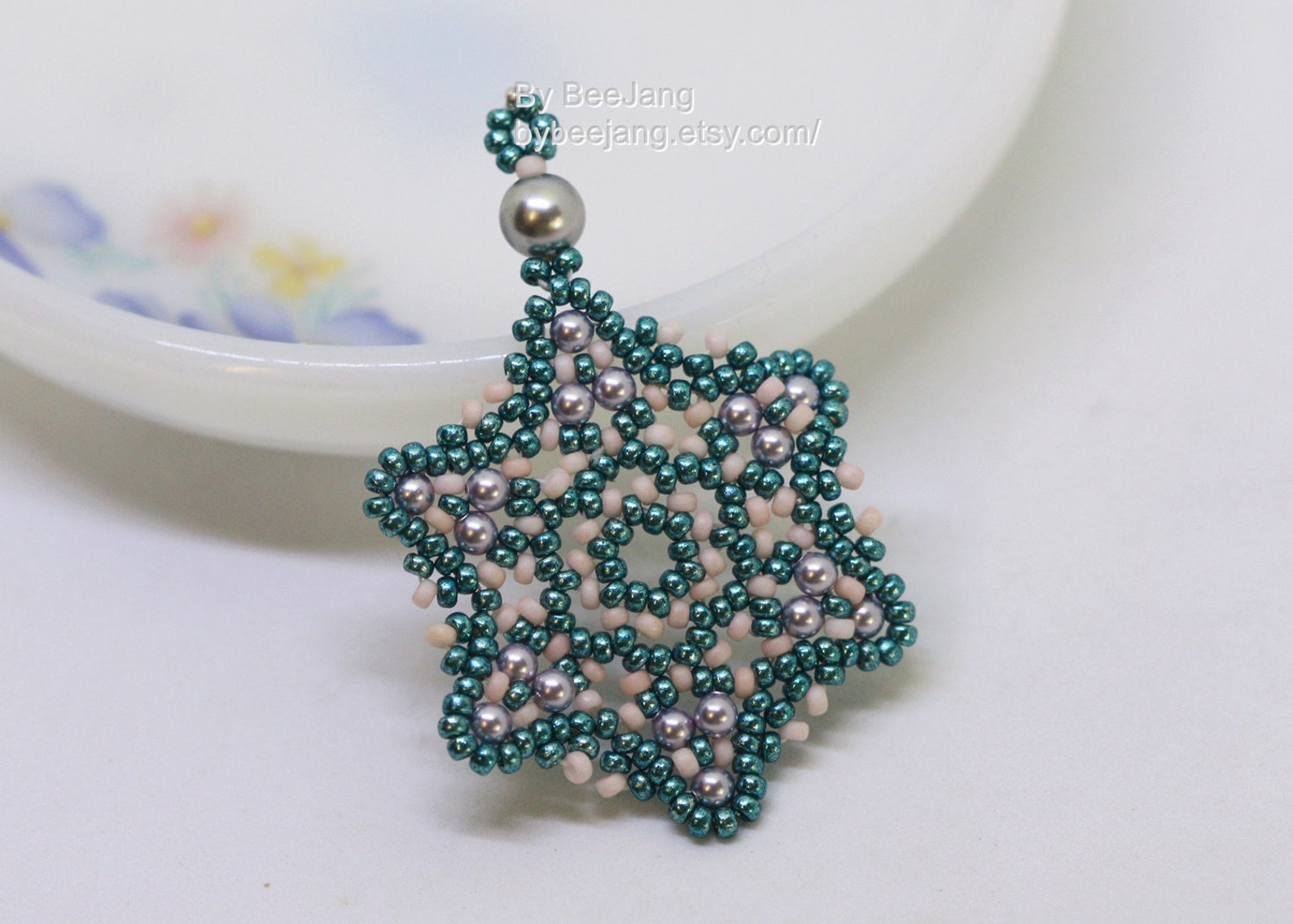 Pendant Tutorial, Snowflake, Beading Pattern, Christmas, PDF - Etsy