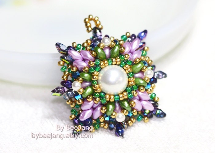 Beading Patterns Ethuil Pendant Tutorial Digital Download PDF - Etsy