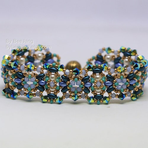 Bracelet Tutorial Elanor Beading Pattern PDF - Etsy