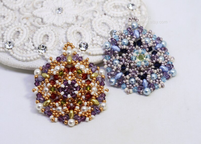 Penndant Pattern, Ophelia, Beading Tutorials, Digital Download, PDF - Etsy