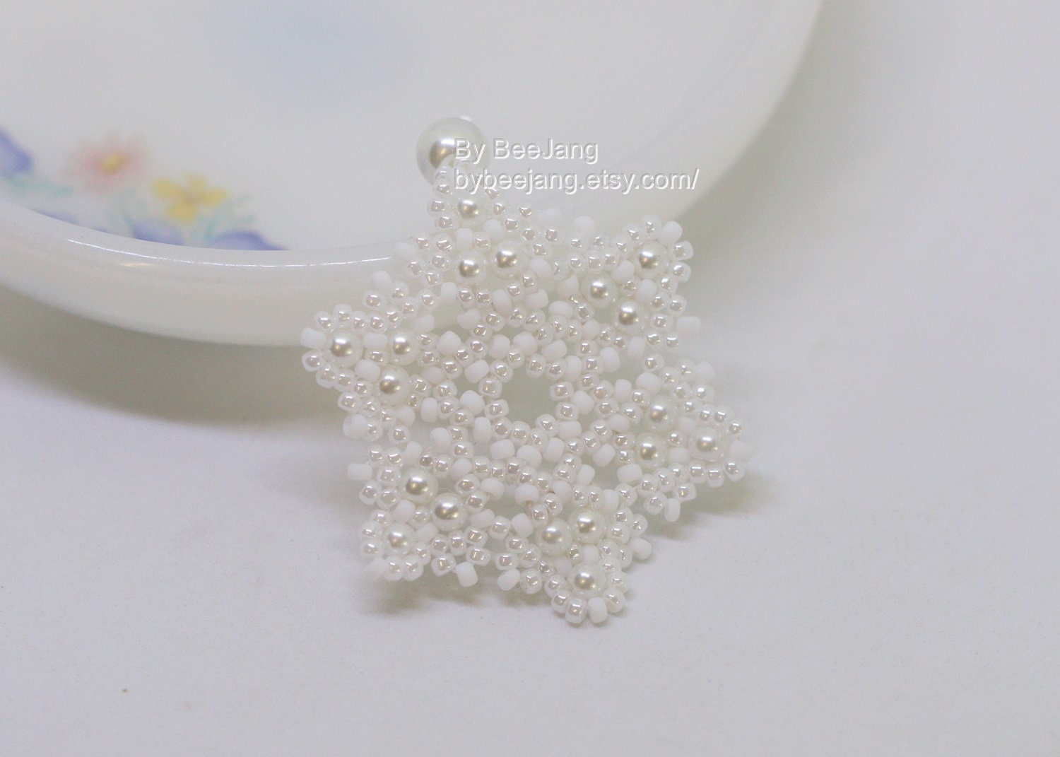 Pendant Tutorial Snowflake Beading Pattern Christmas PDF | Etsy