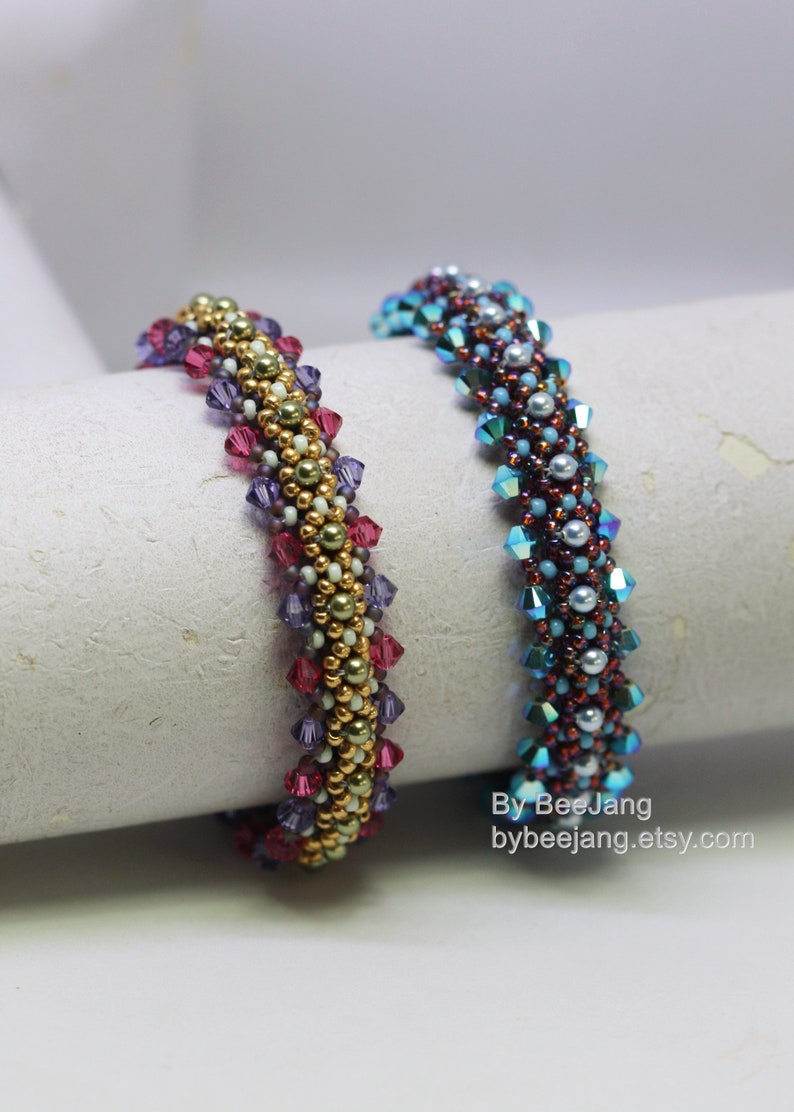 Beading Patterns, Marya Bracelet, Beading Tutorials, Beadweaving Tutorials, Digital Download ...