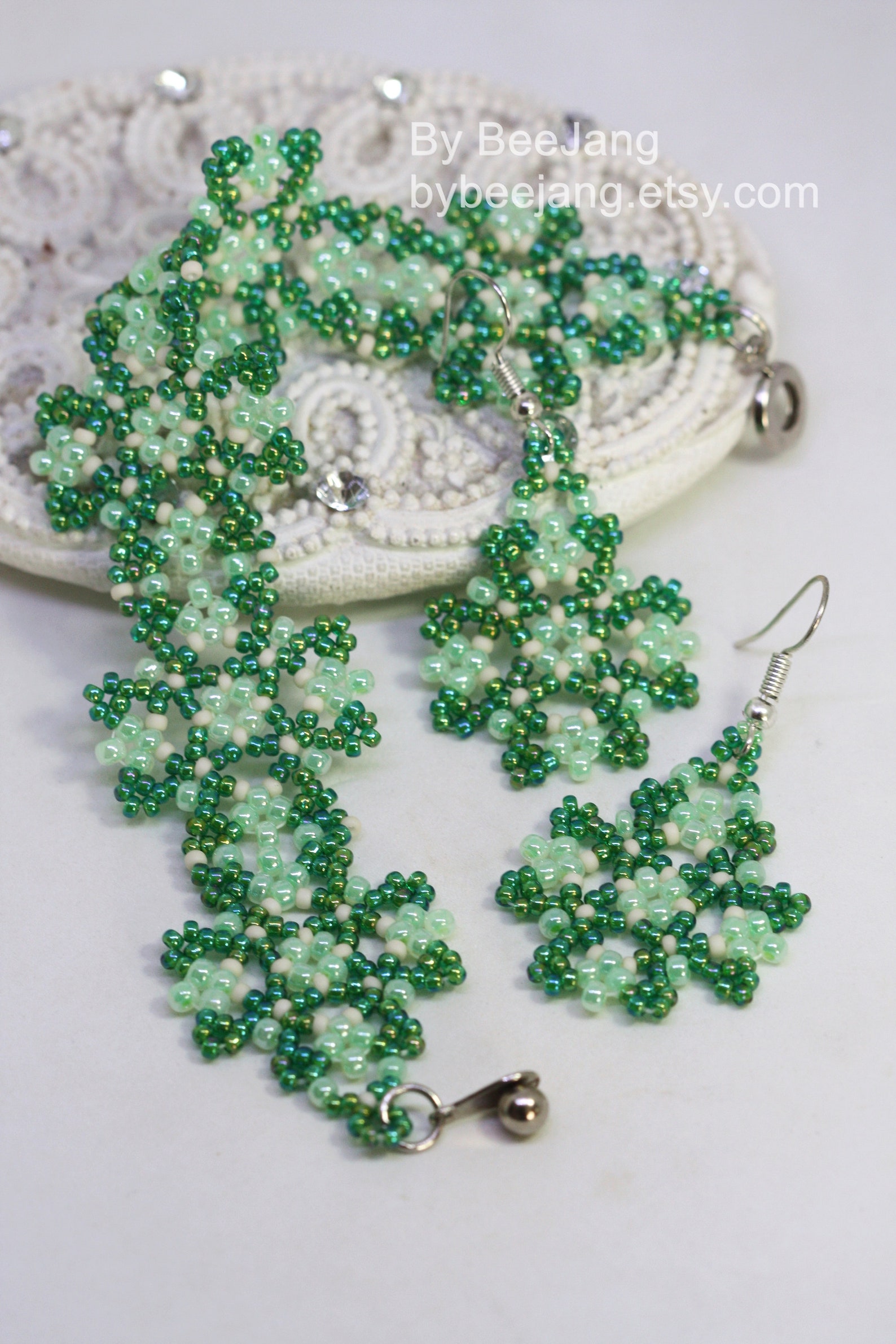 Beading Pattern - Grianne - Bracelet and Earrings Tutorial - Digital ...