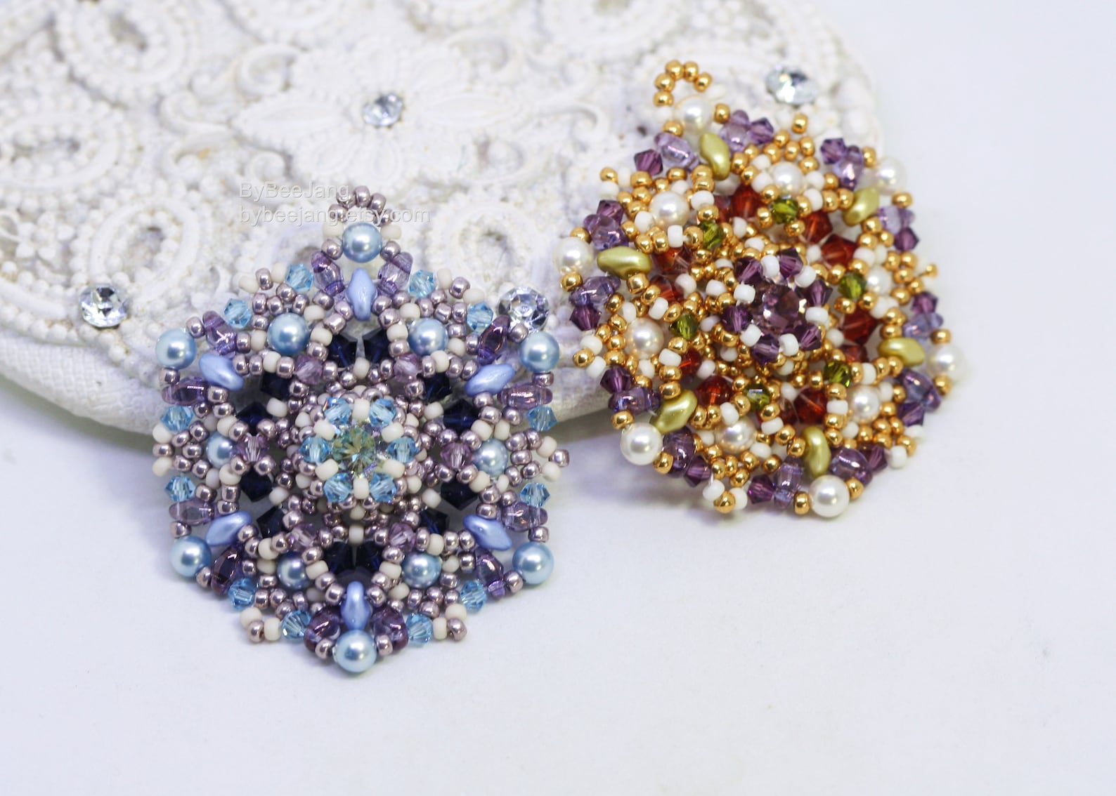 Penndant Pattern, Ophelia, Beading Tutorials, Digital Download, PDF - Etsy