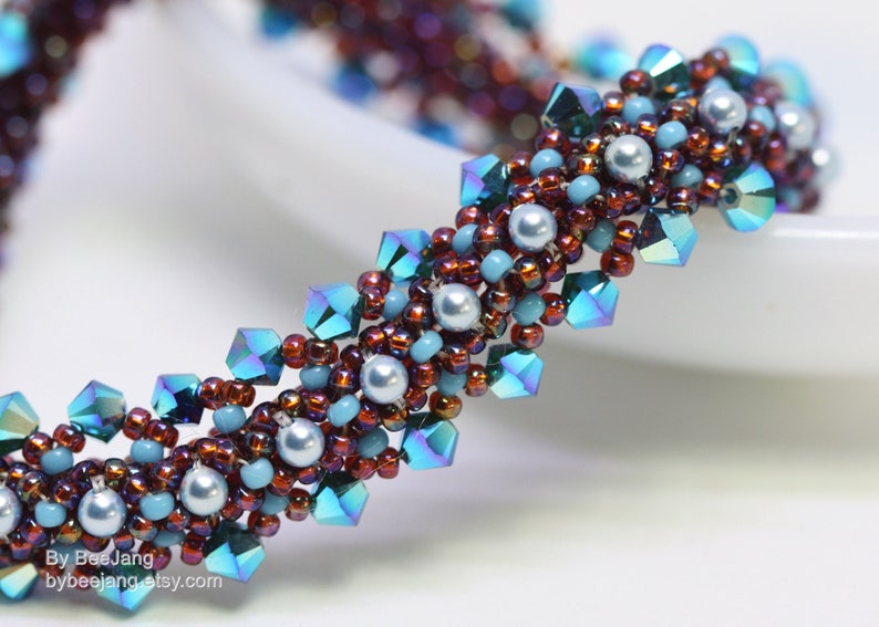 Beading Patterns, Marya Bracelet, Beading Tutorials, Beadweaving Tutorials, Digital Download ...