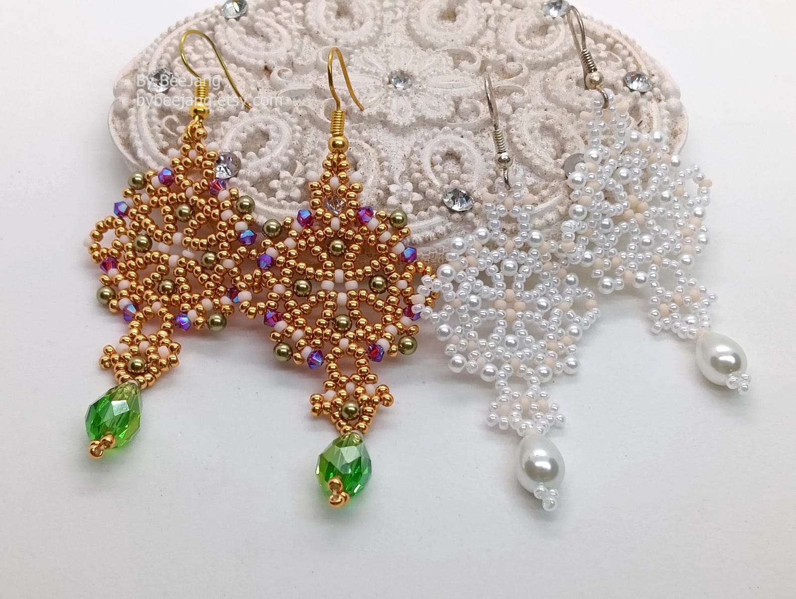Warada Earrings Beading Pattern: Earrings Tutorial (digital Download ...