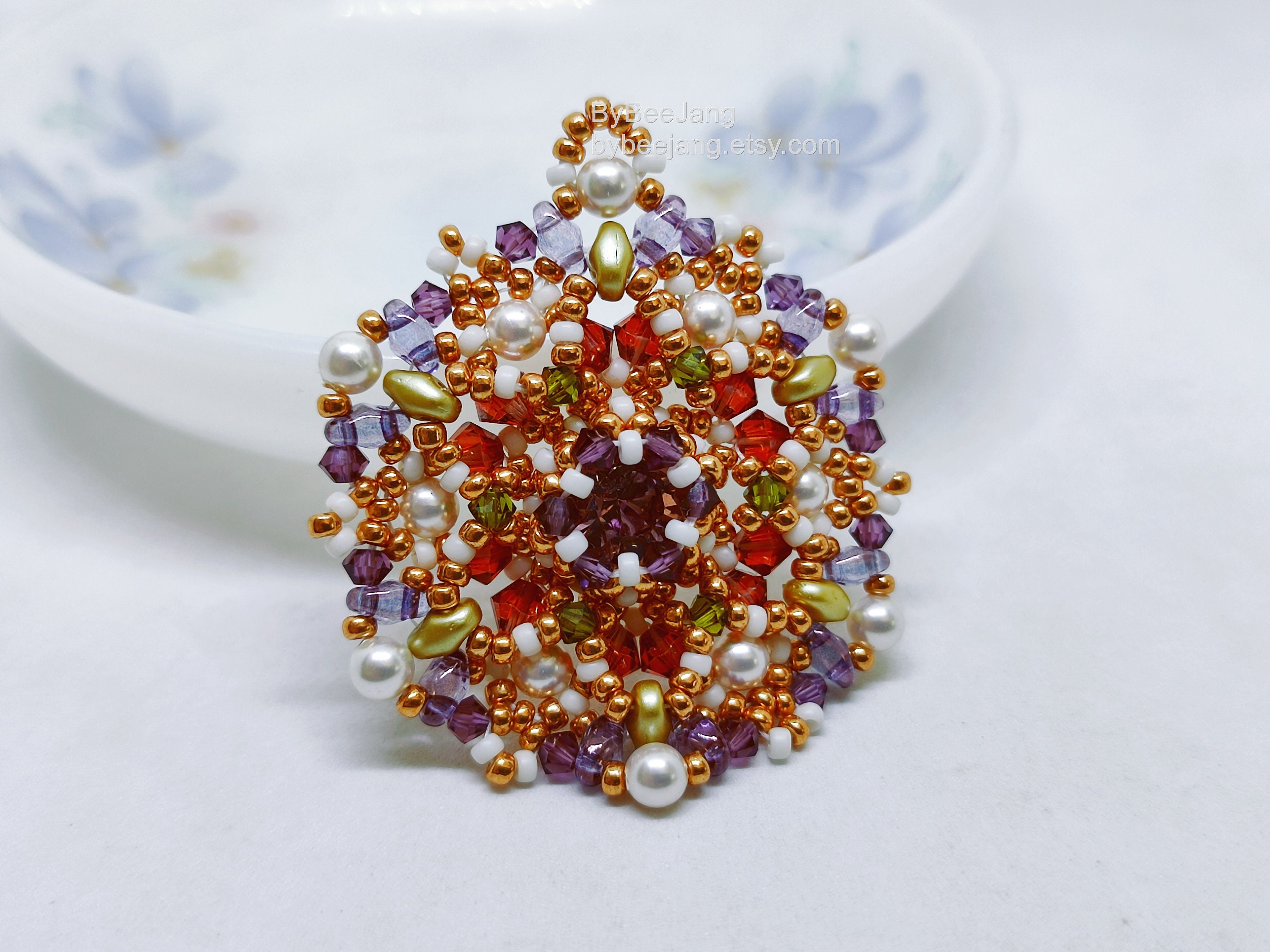 Penndant Pattern, Ophelia, Beading Tutorials, Digital Download, PDF - Etsy
