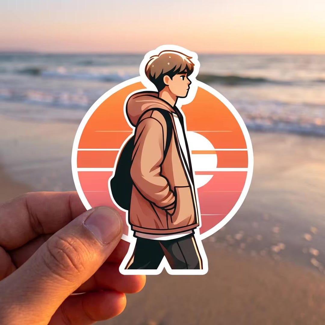 Laptop Sticker Golden Hour Boy - Etsy
