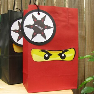 Set of 5 Ninja Favor Bags - Etsy