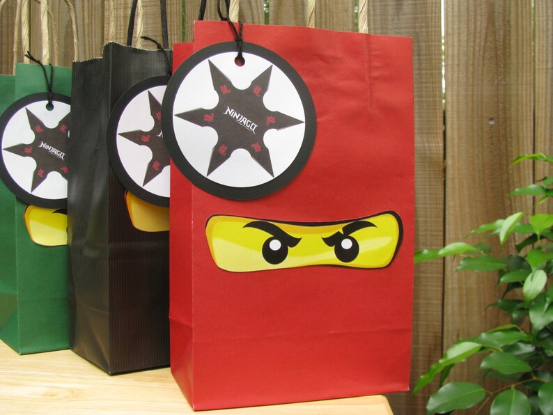 Set of 5 Ninja Favor Bags - Etsy