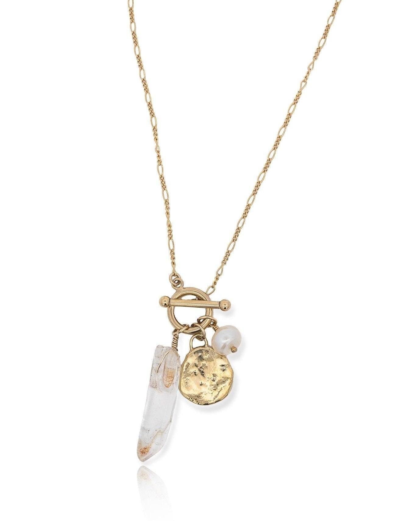 Selene Gold Charm Necklace by Dea Dia - Multi Charm Gold Filled ...