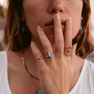 14k Gold Puddle Ring - Etsy