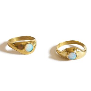 Aether Ring Gold Opal Ring - Etsy