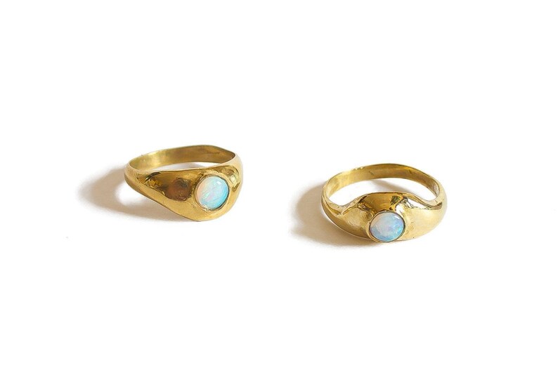 Aether Ring Gold Opal Ring - Etsy
