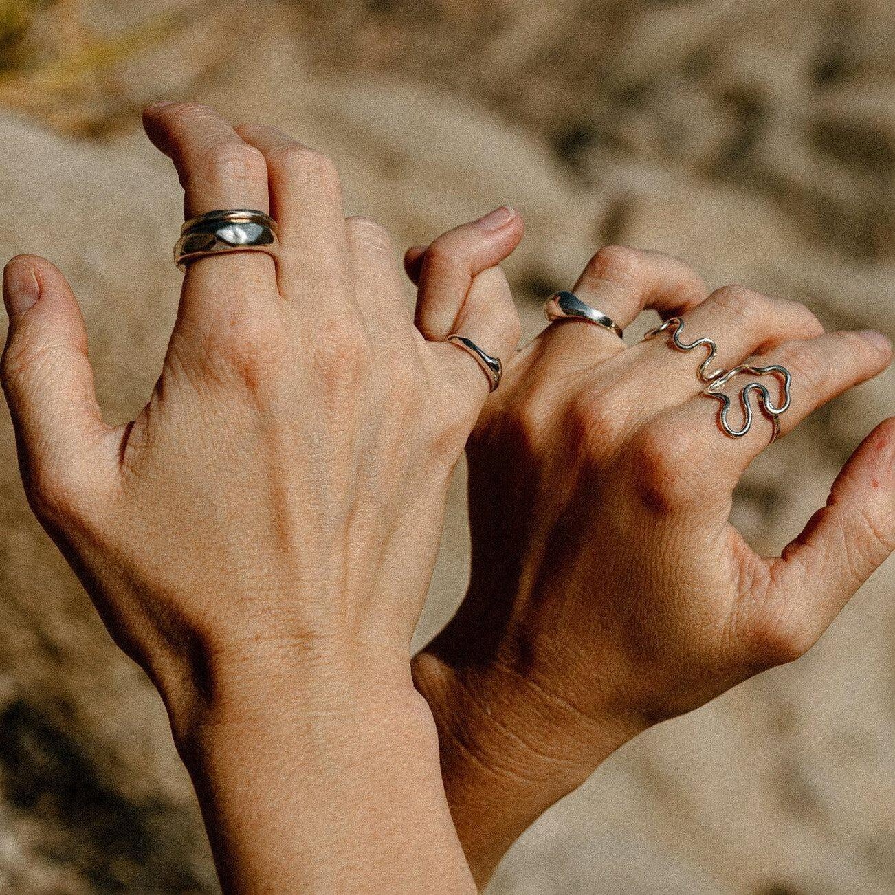 14k Gold Puddle Ring - Etsy