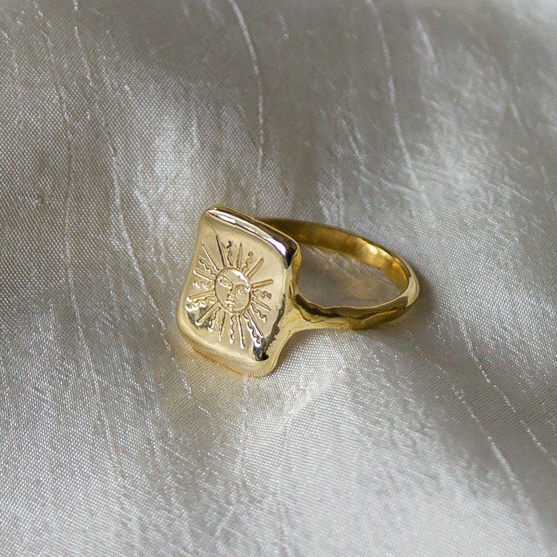 The Sun Tarot Ring by Dea Dia Tarot Card Ring Sun Ring Optimism ...