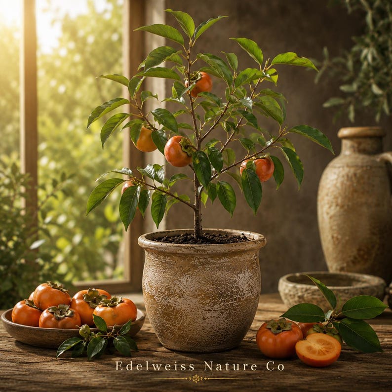2 American Persimmon Trees | Diospyros Virginiana Bare Root Starter ...