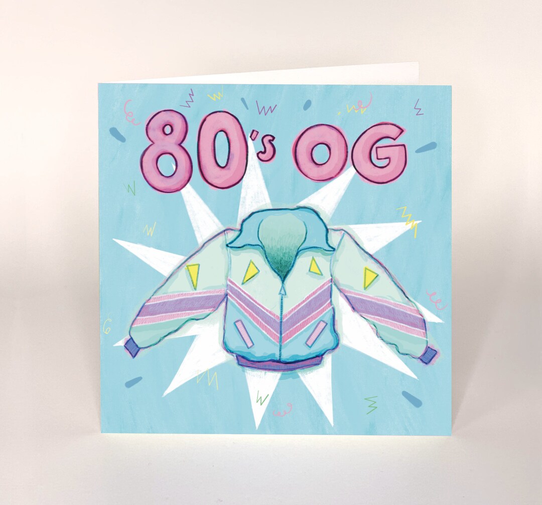 80's OG Greeting Card | Birthday | Shell Suit | Retro Vintage Fashion | Gifts for Him | Made in ...