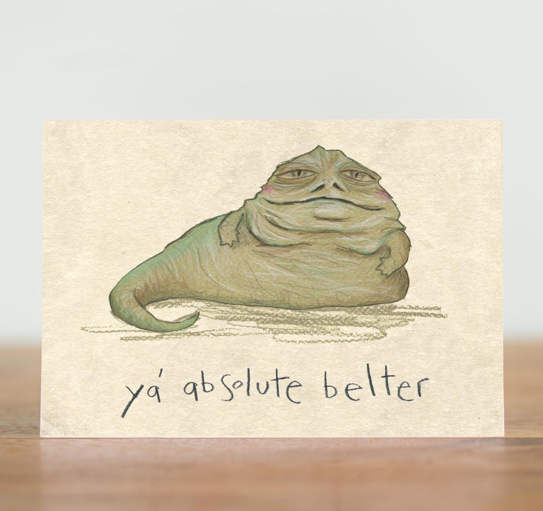 Jabba the Hutt Birthday Card: Sci-fi Belter Greeting - Etsy