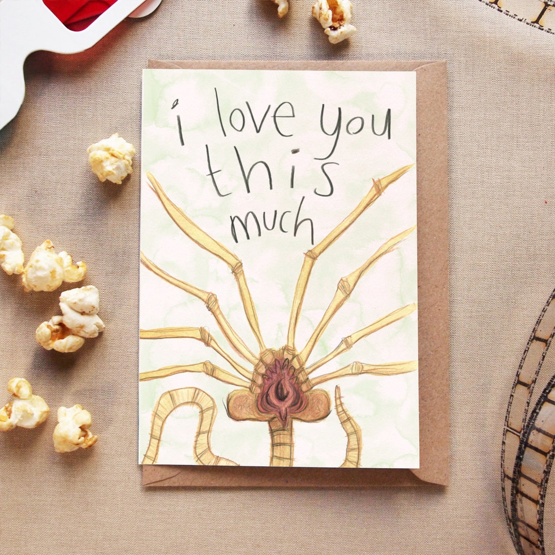 Funny Alien Facehugger Card: Sci-fi Horror Anniversary - Etsy UK