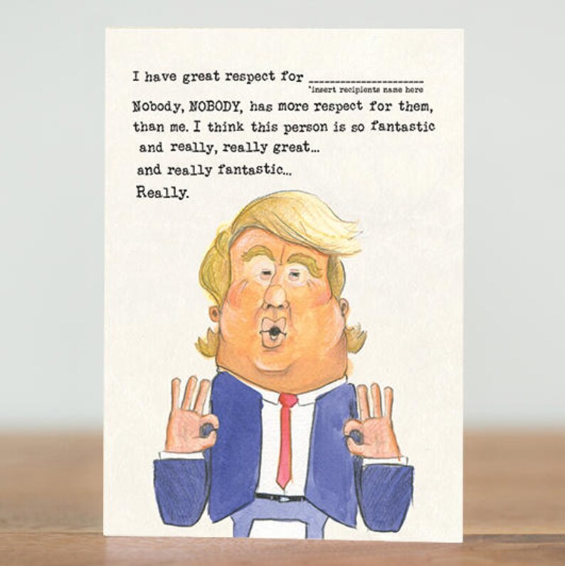 Ask Donald Donald Trump greeting cards great respect pop | Etsy